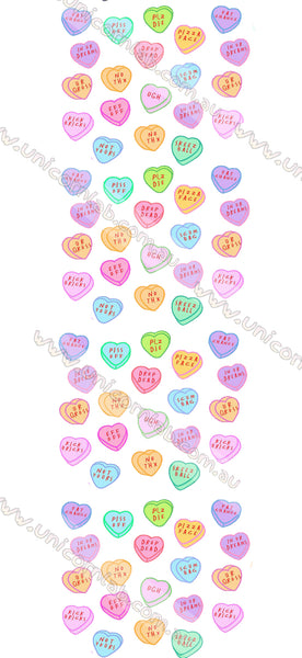Anti Valentines Candy Hearts Waterslide Decals – Unicorn Lab